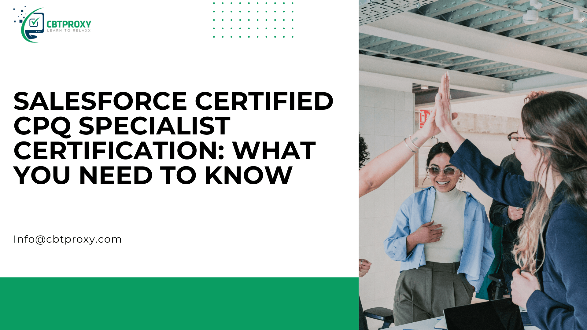 Salesforce Certified CPQ Specialist 인증: 알아야 할 사항 • CBTPROXY